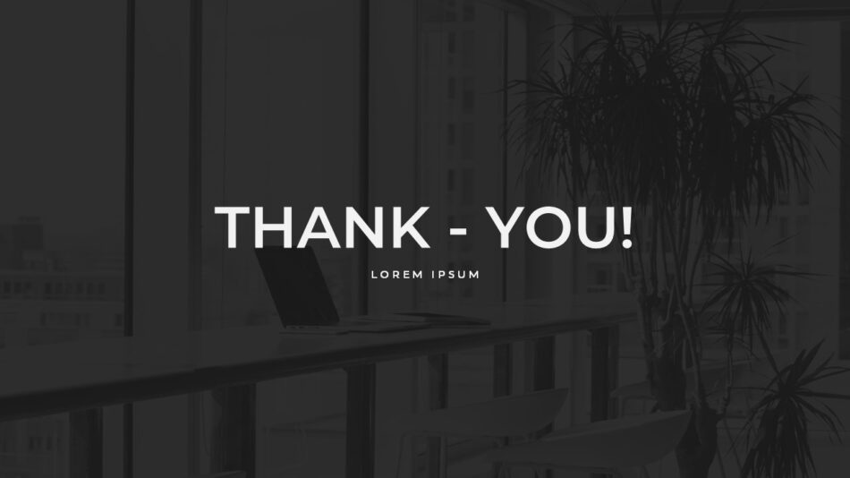 Monotone presentation template for google slides thank you slide - SlideKit Monotone presentation template for google slides thank you slide - SlideKit
