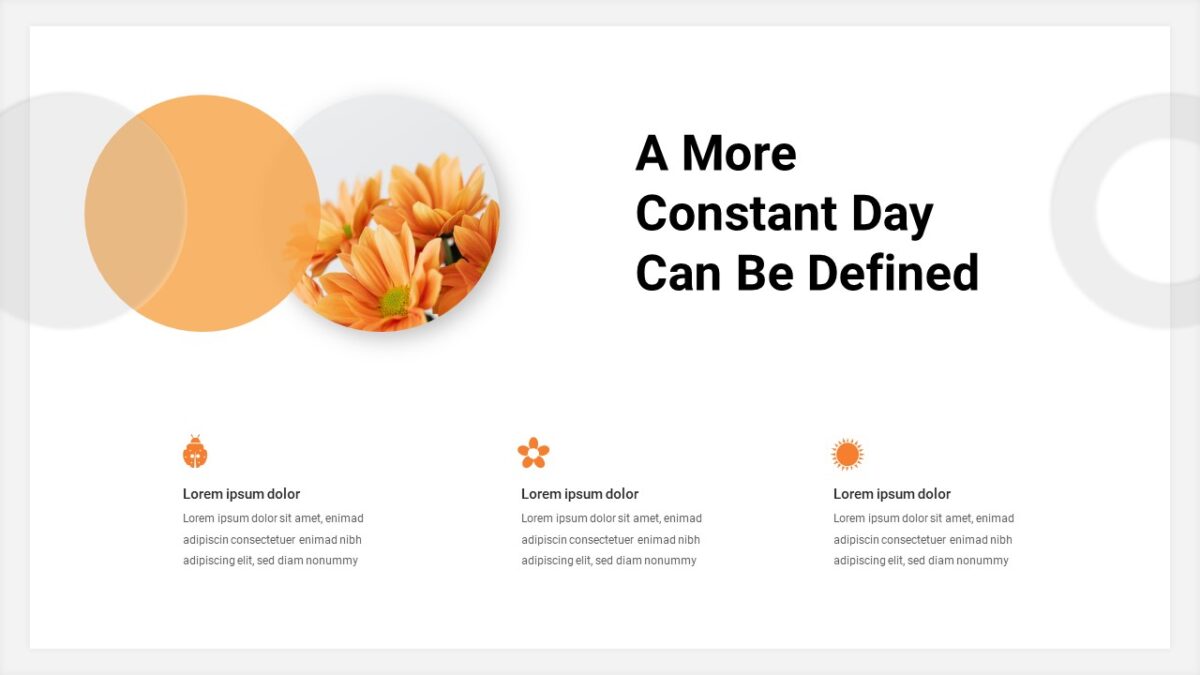 Spring Theme Google Slides Template 3 Column Slide with Infographics ...