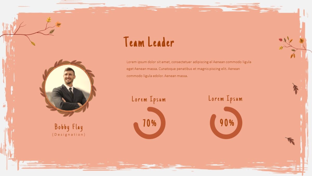 Fall Theme Google Slides Template Team Leader Introduction Slide - SlideKit Fall Theme Google Slides Template Team Leader Introduction Slide - SlideKit