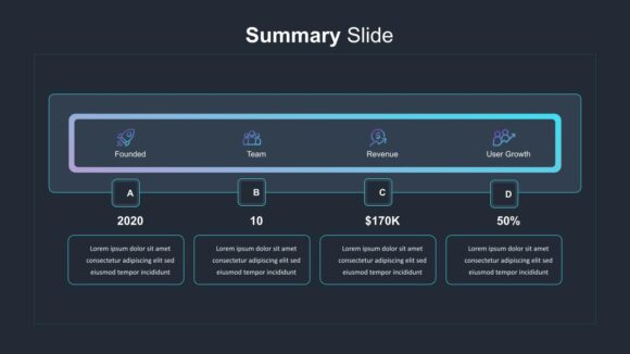 Dark Theme Summary Slide - SlideKit Dark Theme Summary Slide - SlideKit