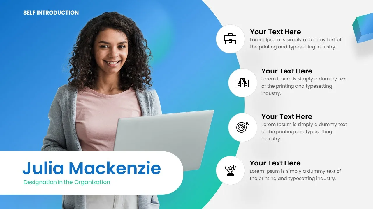 Self Introduction PowerPoint Template And Google Slides SlideKit