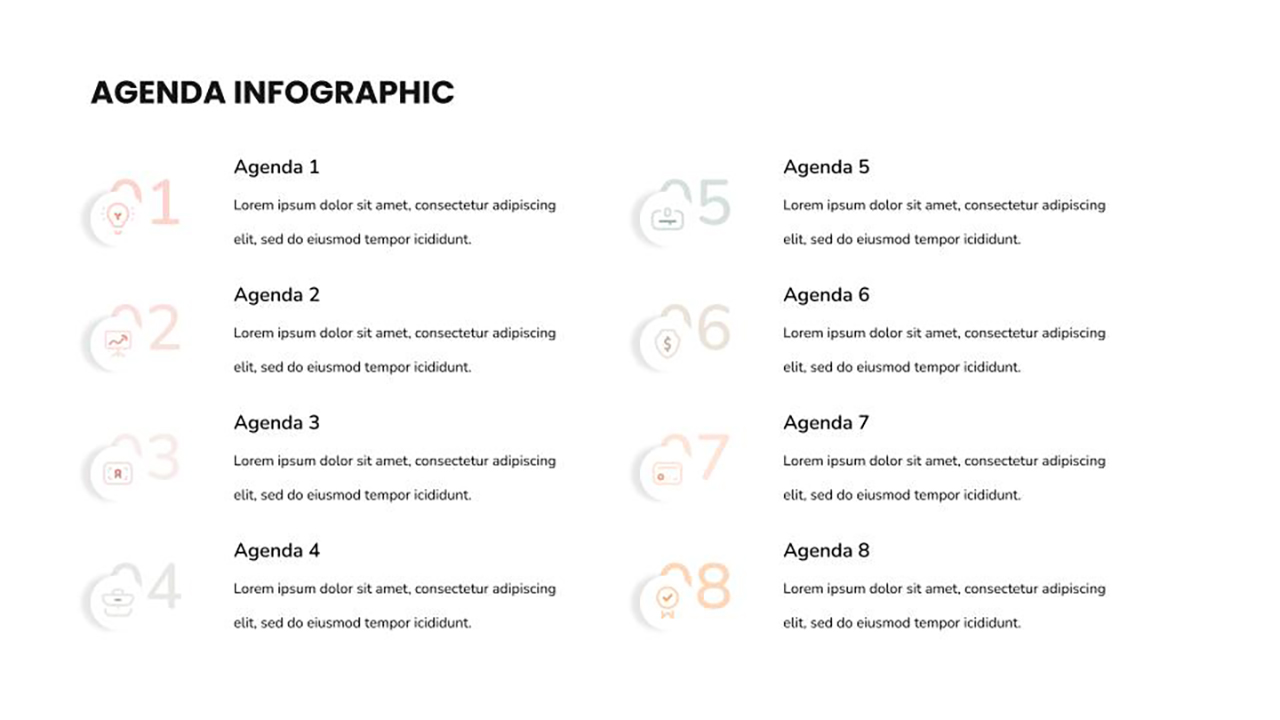 8 Step Cool Agenda Slides For Presentation SlideKit