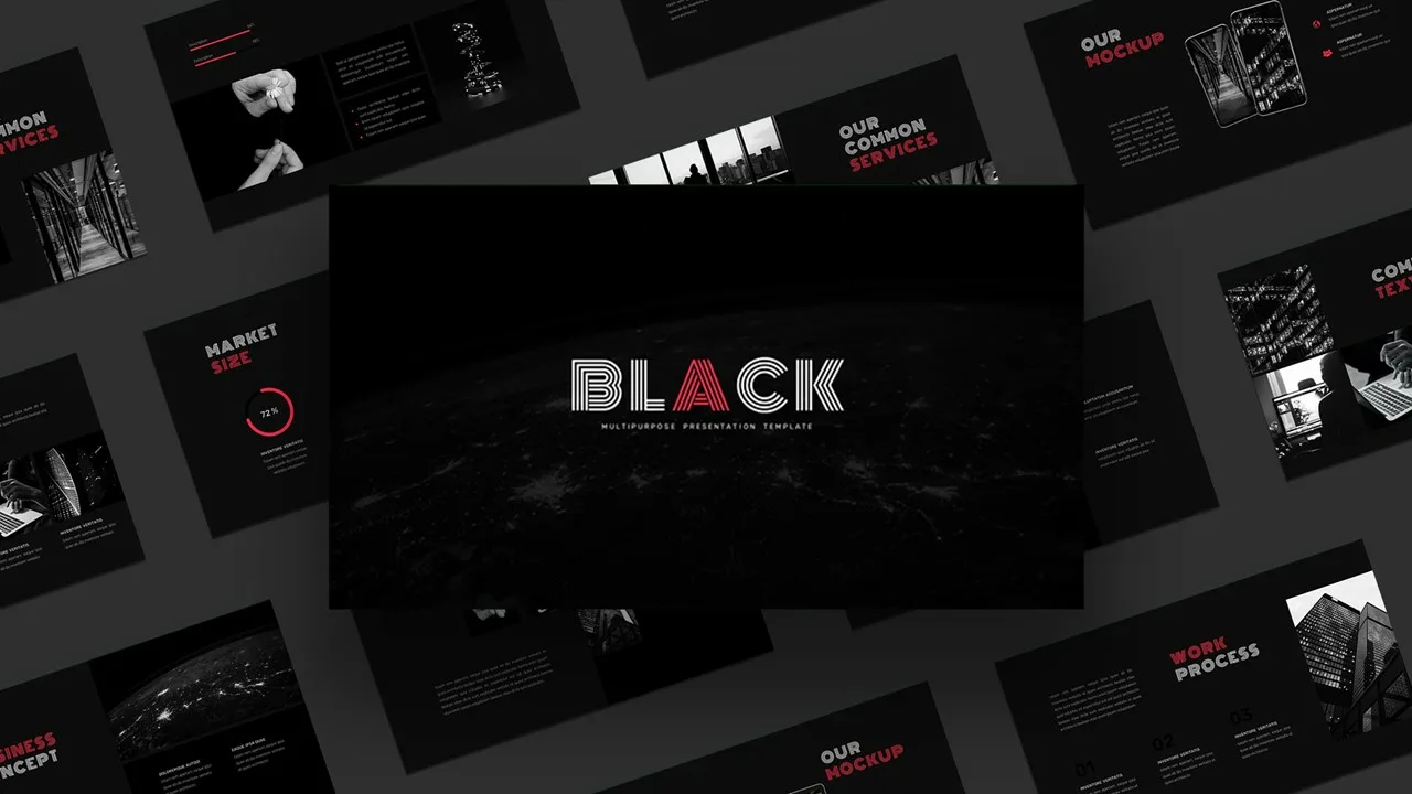 Dark Theme Presentation Templates For Google Slides Slidekit