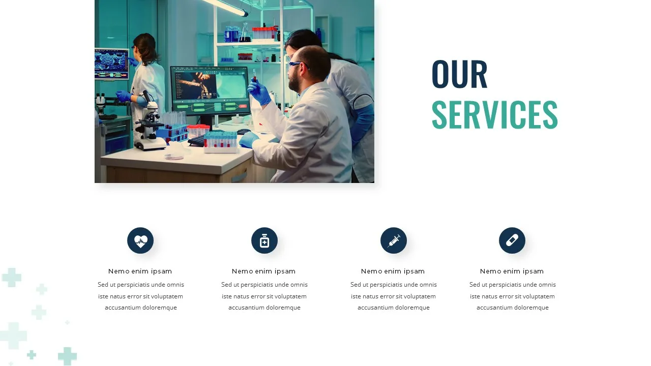 Our Services Slide Of Free Healthcare Presentation Templates For Google 