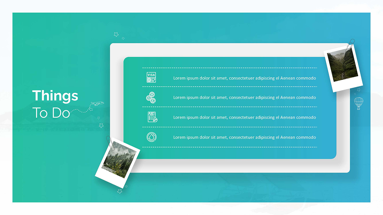 Things To Do Slide In Free Travel Presentation Template For Google 