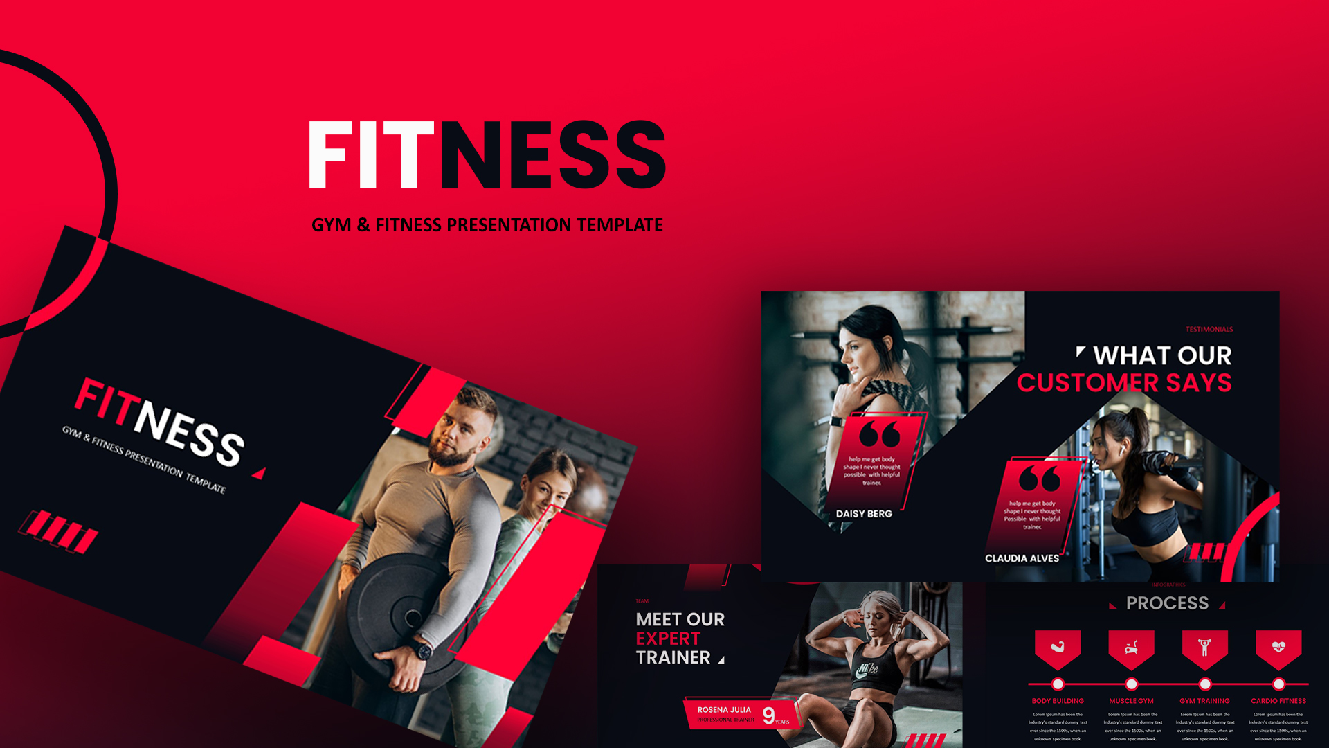 Fitness Google Slides Template SlideKit