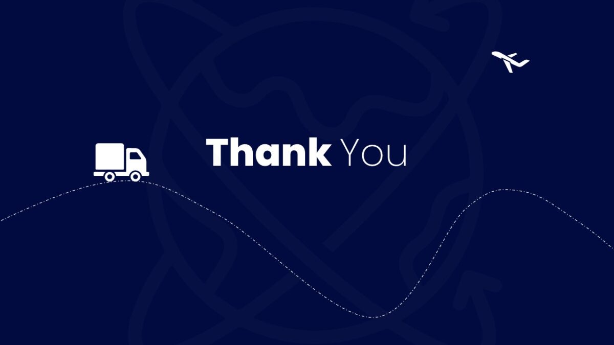Logistics Template Thank You Slide - SlideKit