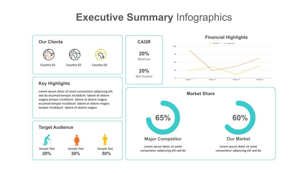 Executive Summary Infographic Slides - SlideKit