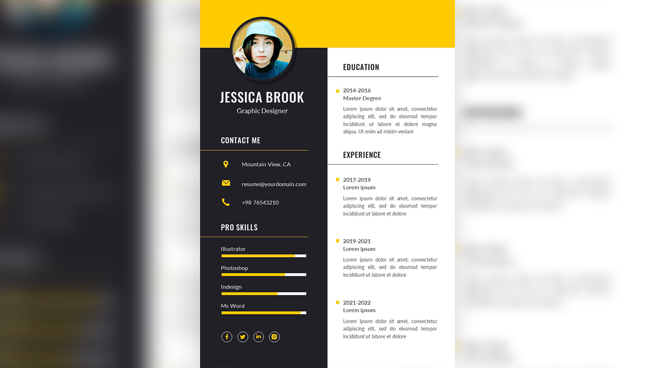 free-portrait-resume-presentation-template-slidekit