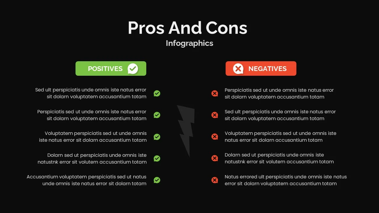 Pros And Cons Slide Template for Presentation - SlideKit Pros And Cons Slide Template for Presentation - SlideKit