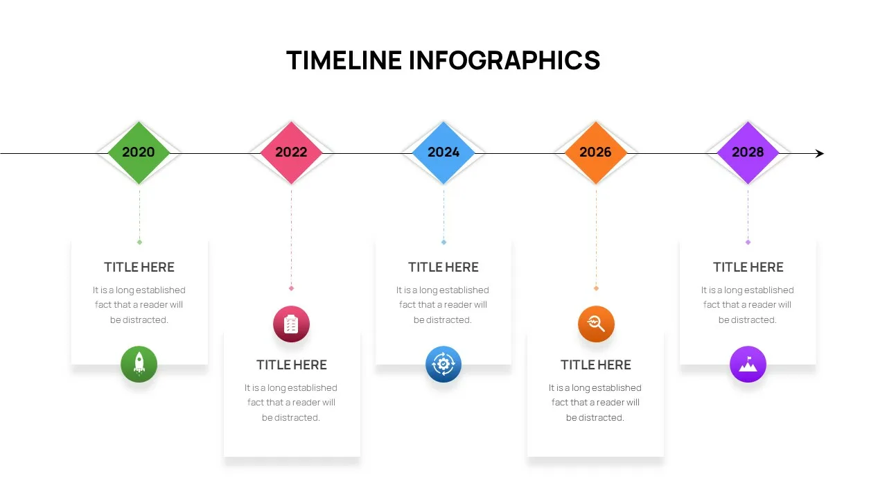 Editable Timeline Slide Template SlideKit