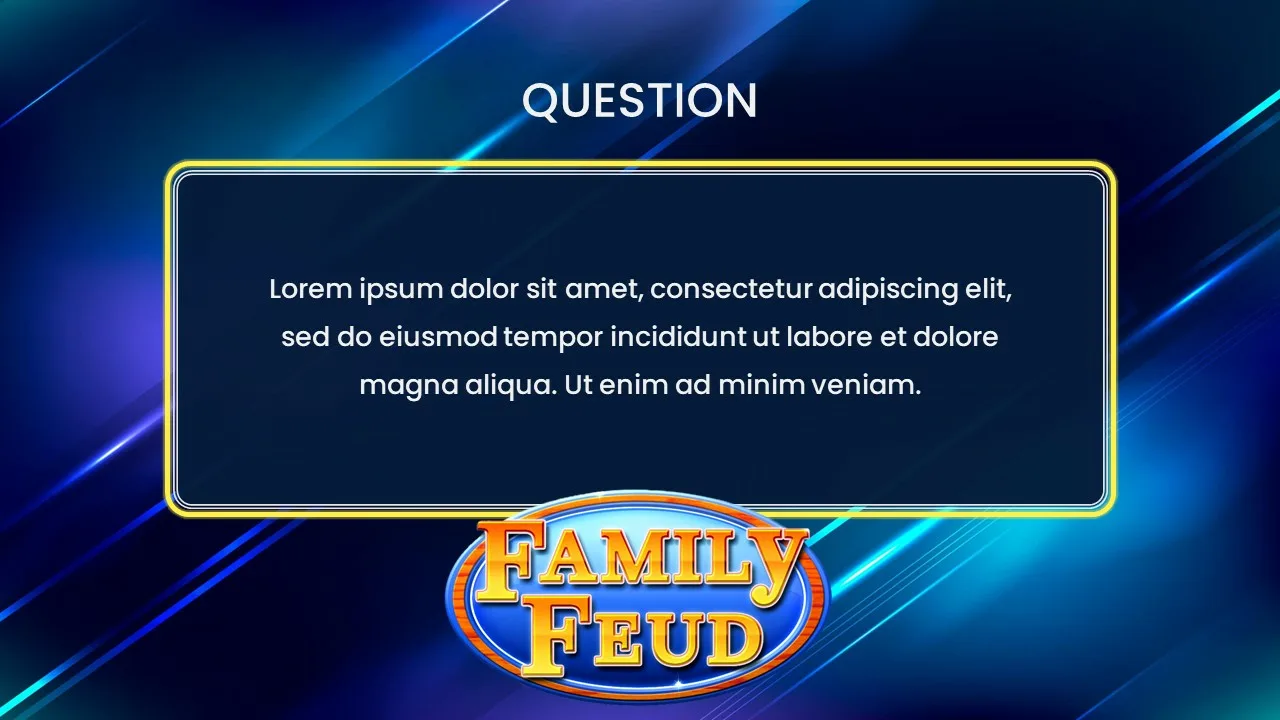 Family Feud Game Presentation Slides - SlideKit Family Feud Game Presentation Slides - SlideKit