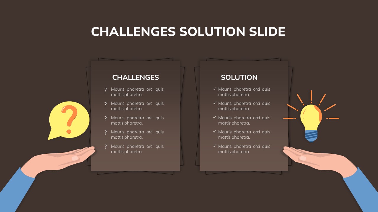 Challenges And Solutions Slide Templates - SlideKit