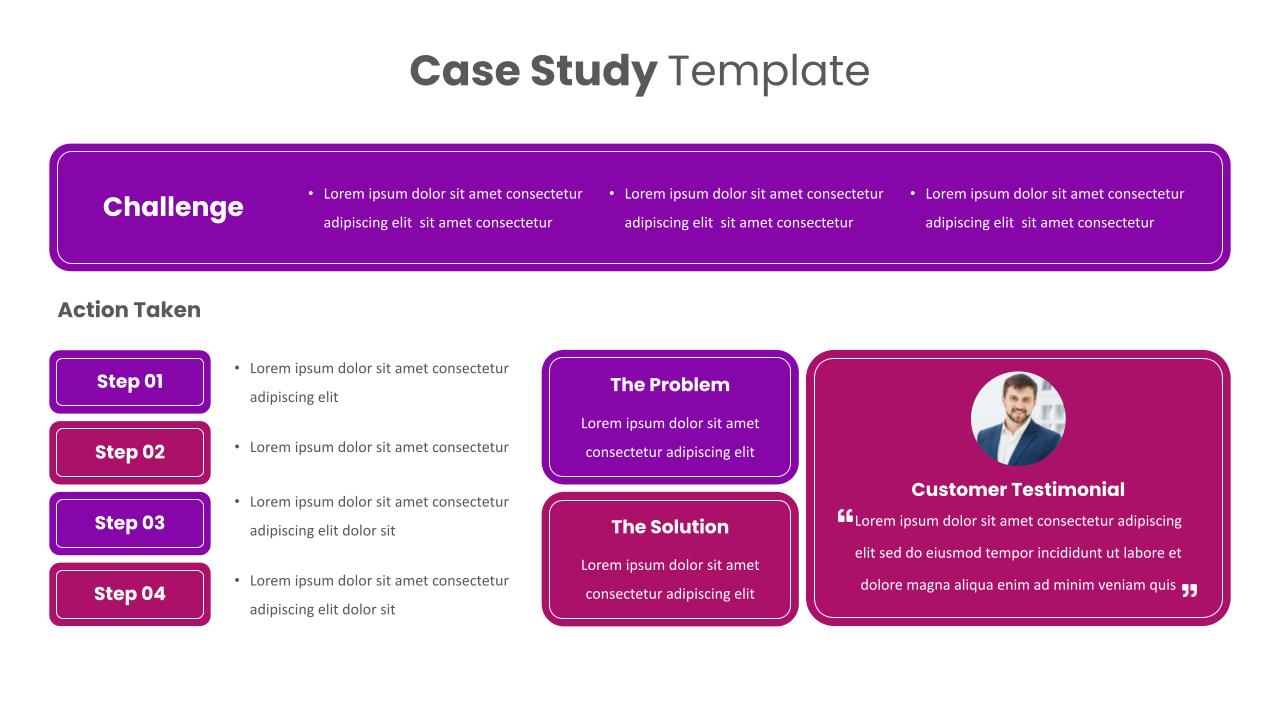 Editable Template For Case Study PPT Presentation SlideKit