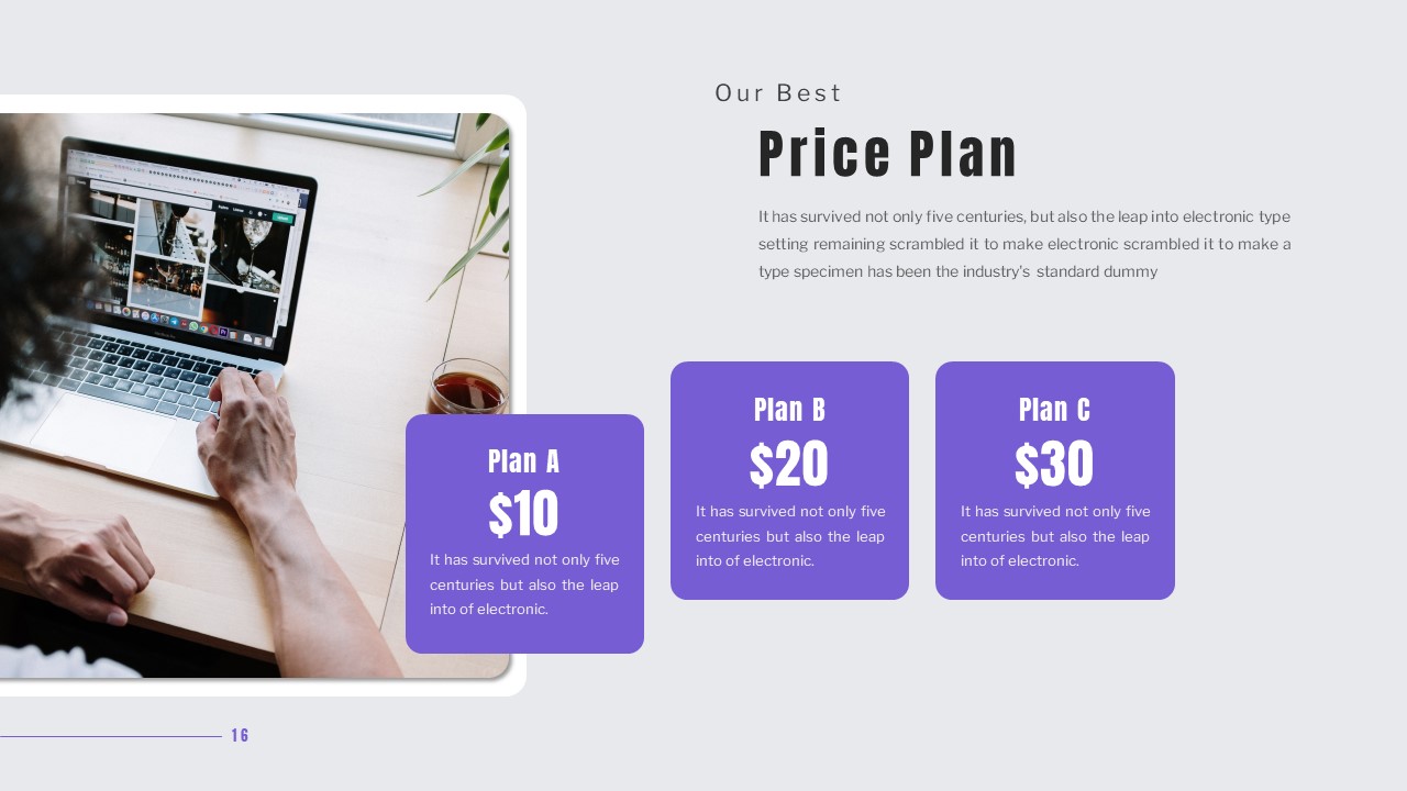 Price Plan Presentation Template for PowerPoint - SlideKit