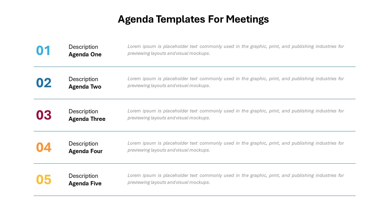 Meeting Agenda PowerPoint Template SlideKit