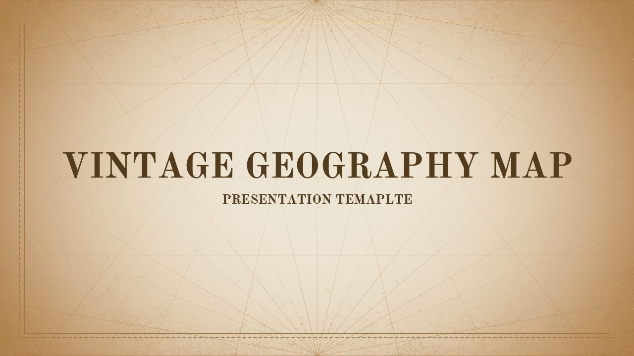 Vintage Geography Map PowerPoint Template and Google Slides - SlideKit