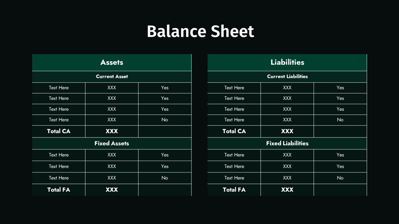 Balance Sheet PowerPoint Template - SlideKit Balance Sheet PowerPoint Template - SlideKit