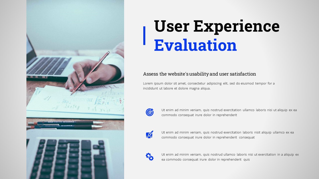 User Experience Evaluation Presentation Template - SlideKit