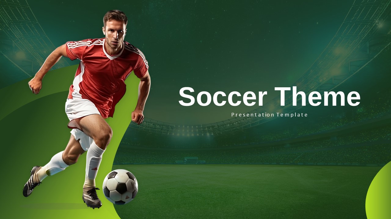 Free Soccer Theme PowerPoint Templates And Google Slides SlideKit