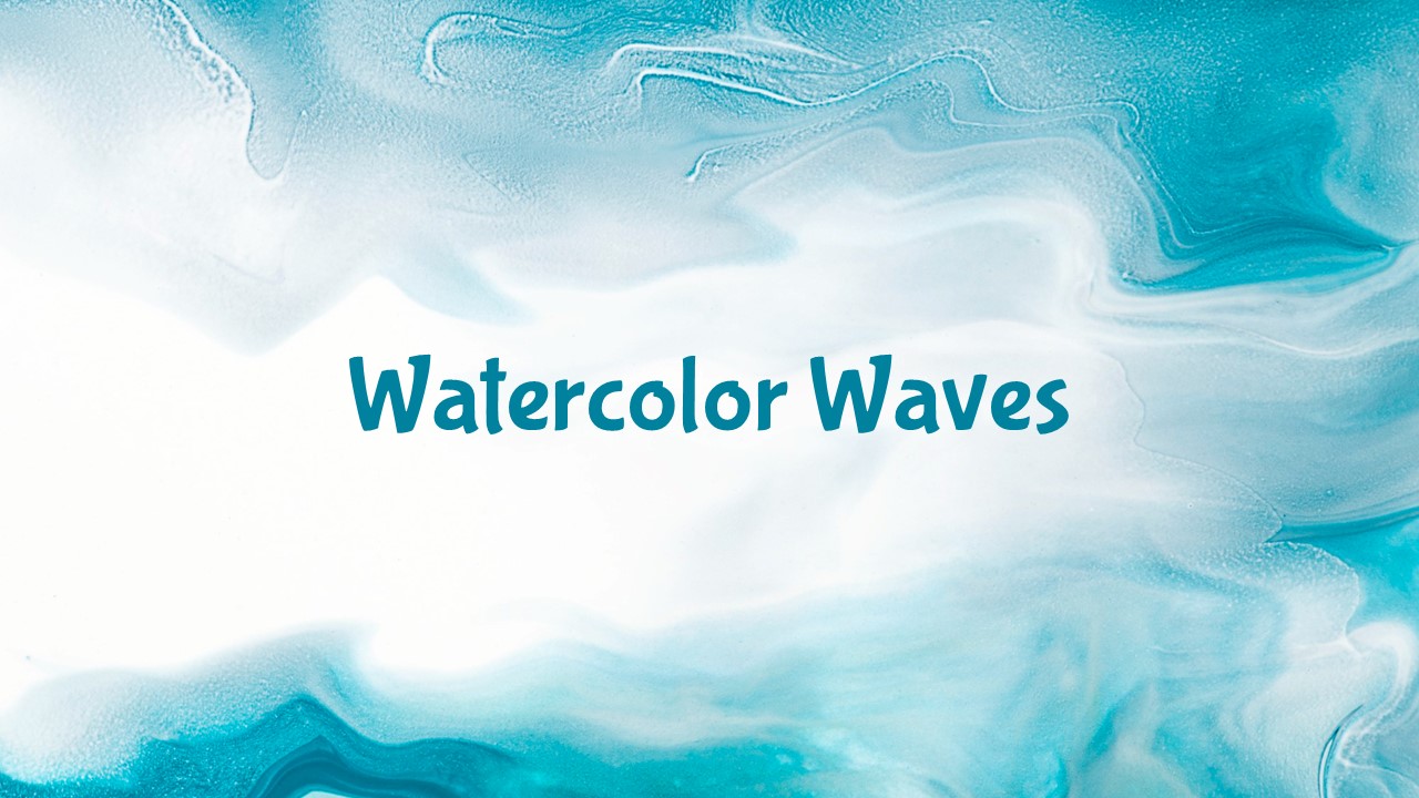 Free Watercolor Waves PowerPoint Templates and Google Slides - SlideKit