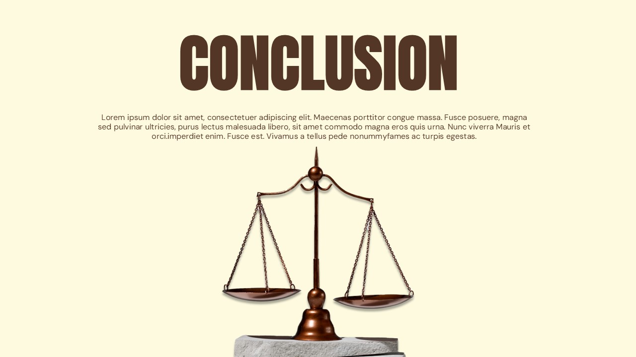 Conclusion Template for Legal Case Presentation - SlideKit