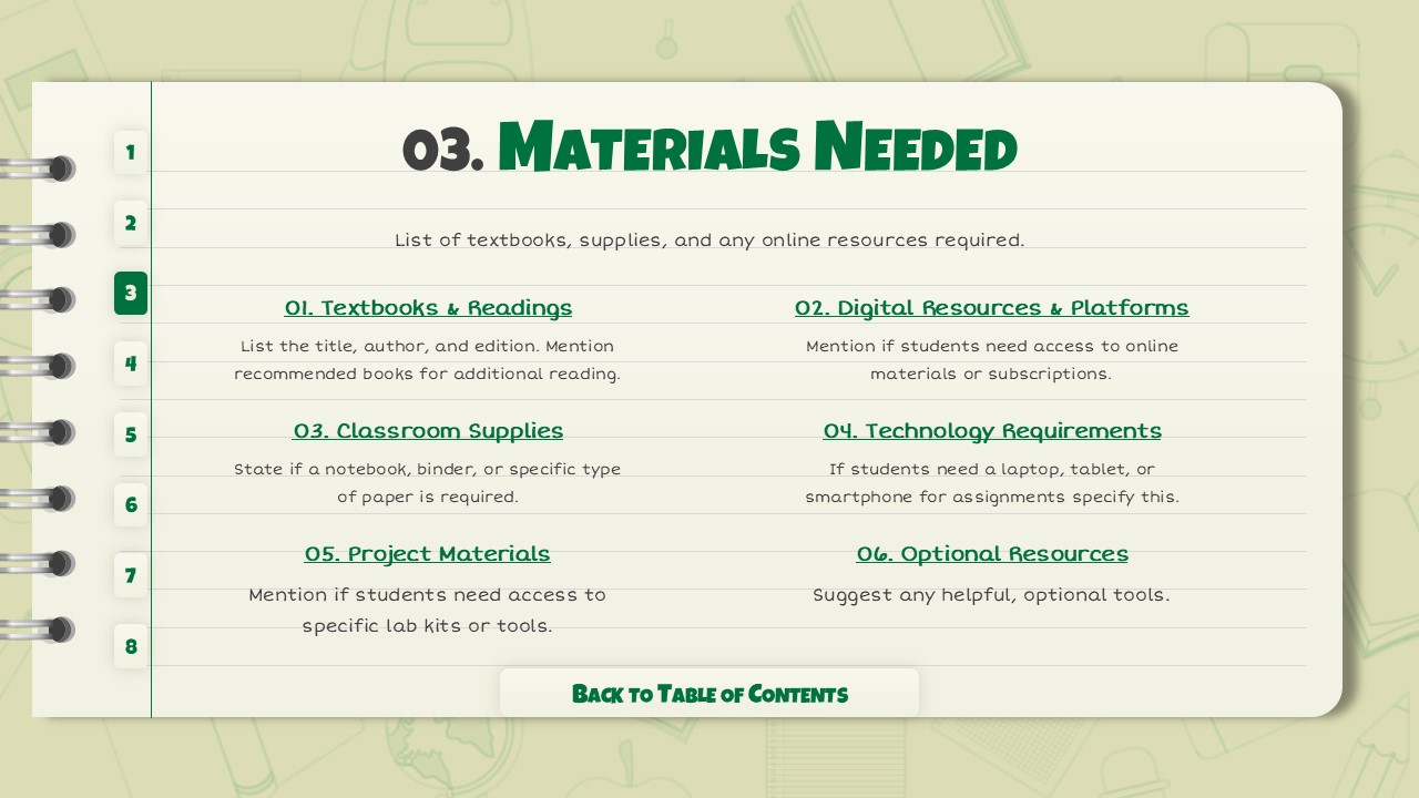 Free Interactive Notebook Style Slide Template - SlideKit