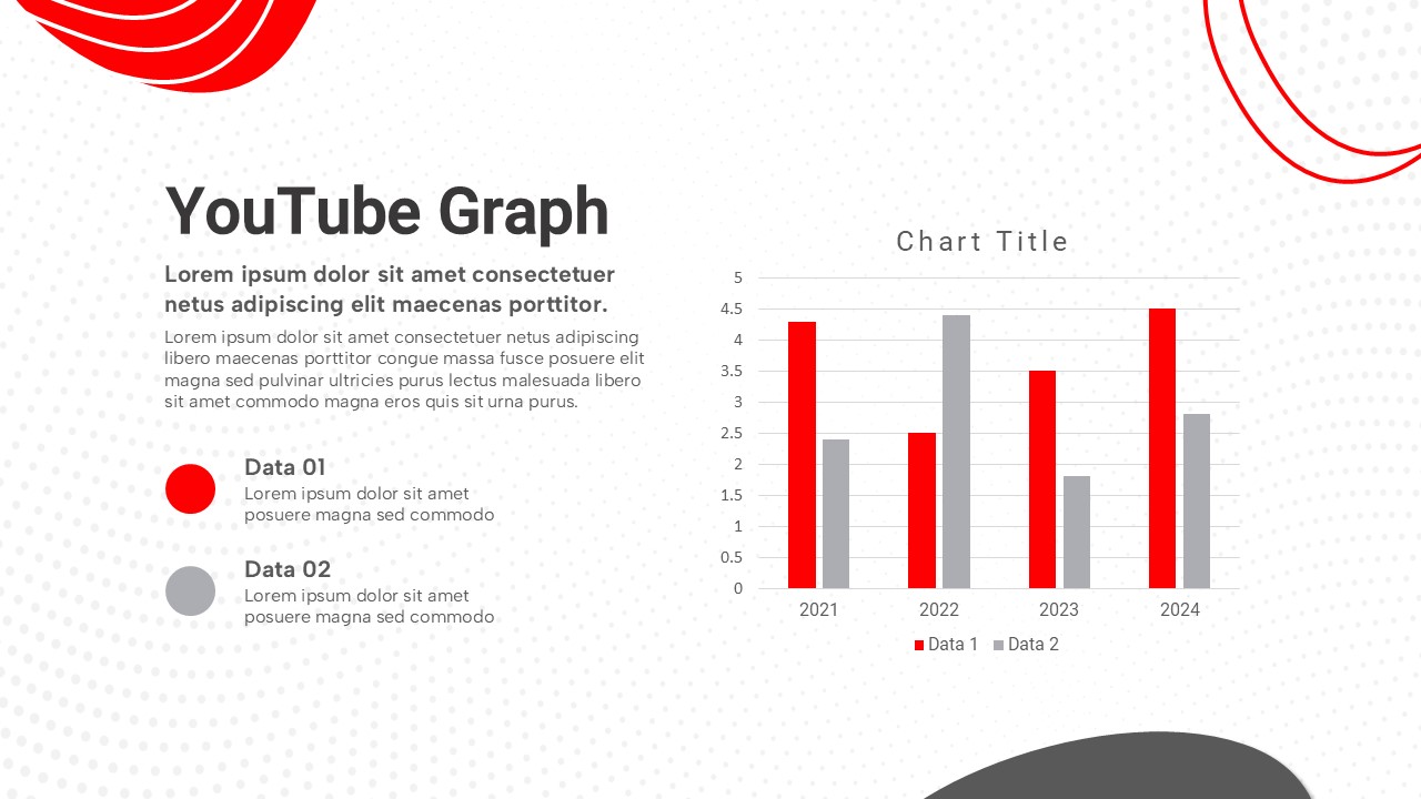Free Youtube Graph Slide Template - SlideKit