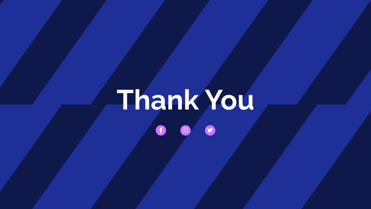 Geometric Theme Thank You Presentation Template for PowerPoint and ...