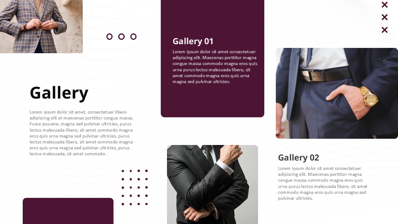 Executive Business Gallery Presentation Template for PowerPoint and Google Slides - SlideKit