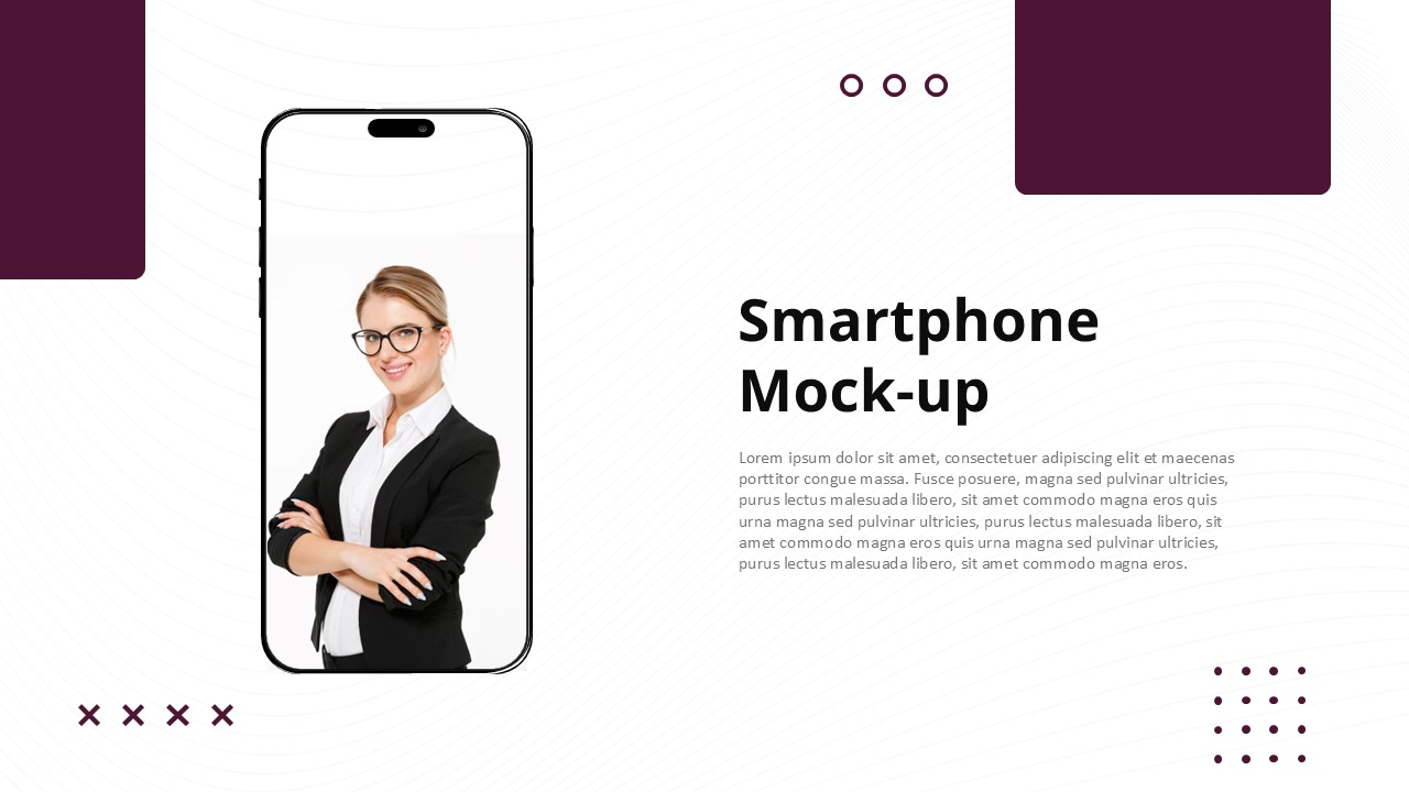Executive Business Smart Phone Mock Up Presentation Template for PowerPoint and Google Slides ...