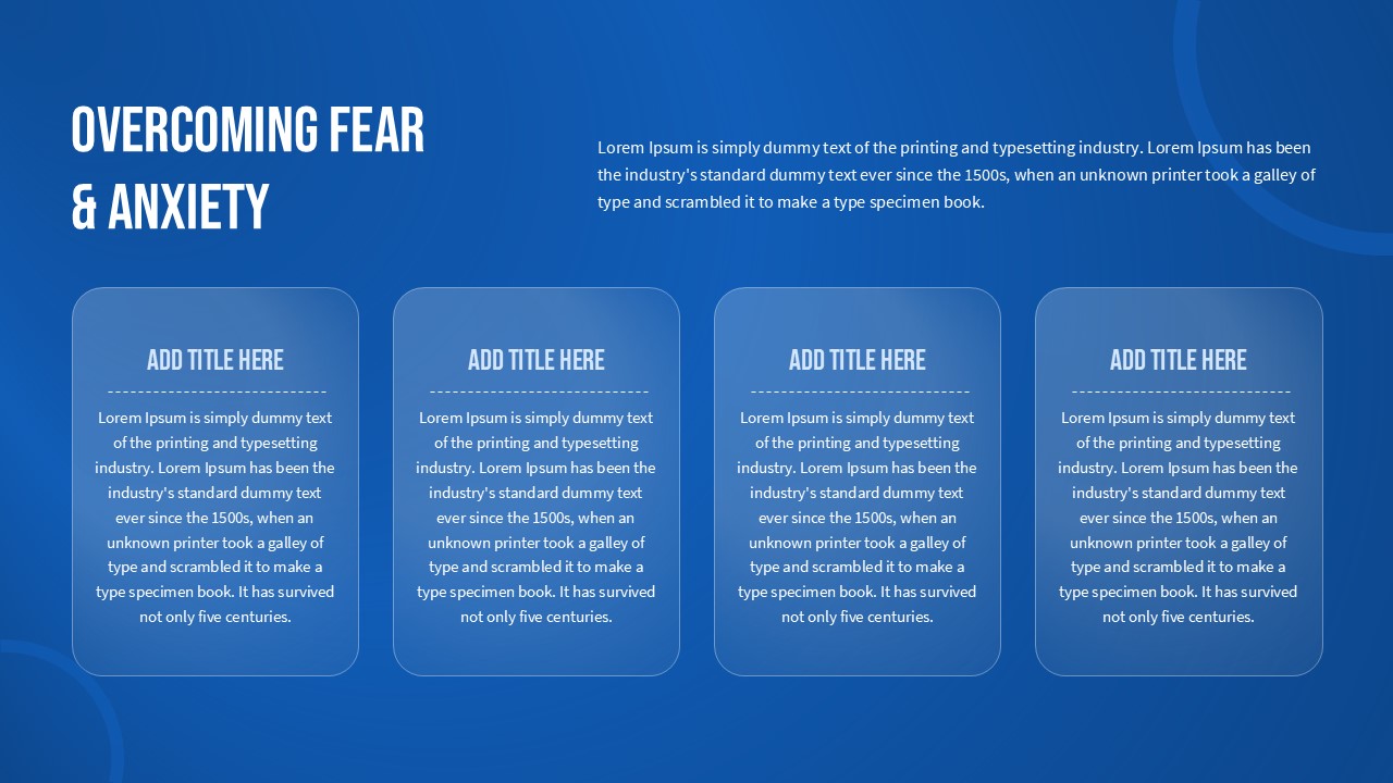 Overcome Fear and Anxiety Presentation Template - SlideKit
