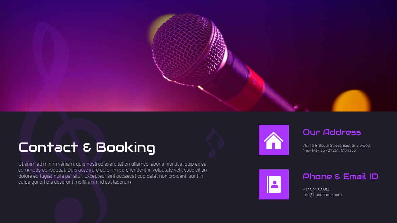 Music Band PowerPoint Presentation Templates - SlideKit