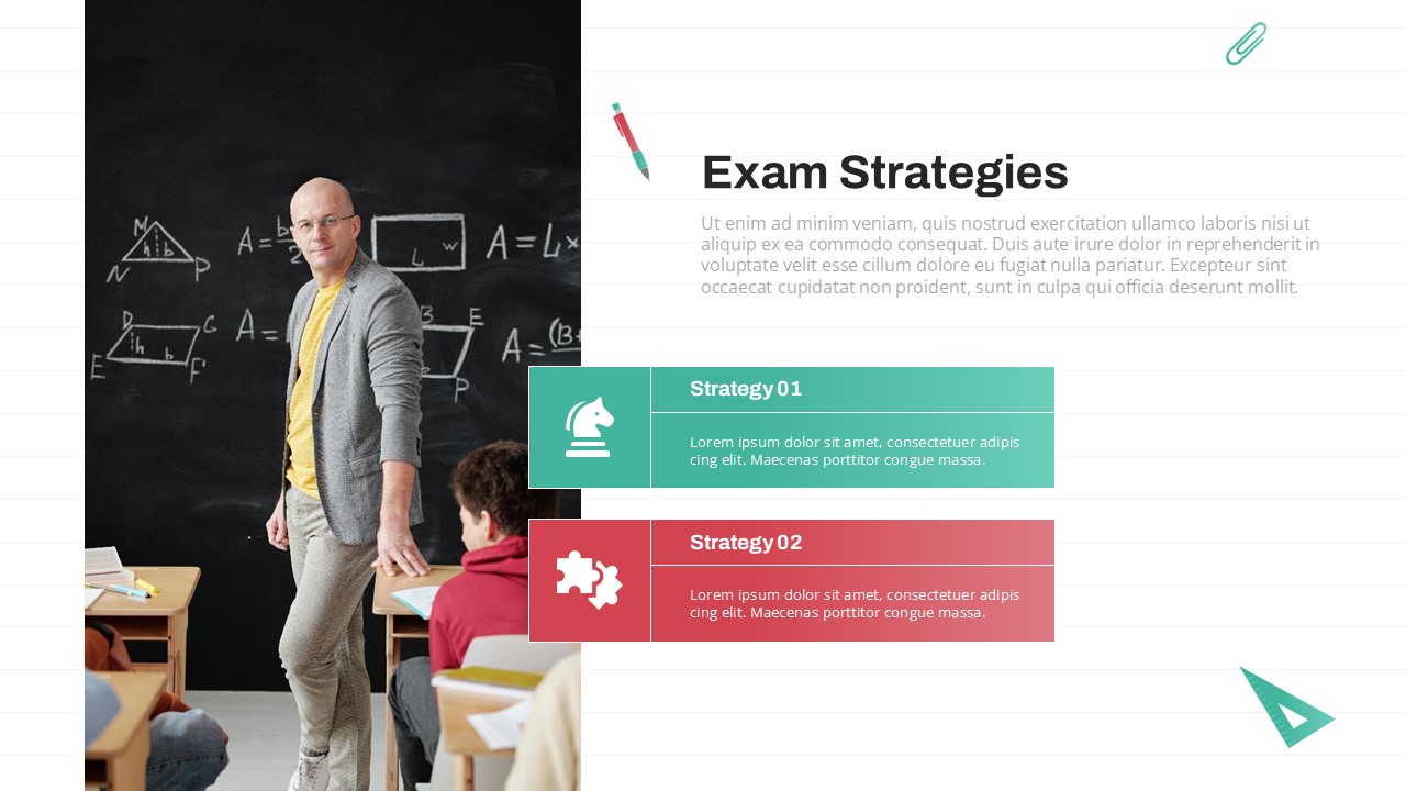 Exam Strategies PowerPoint Template - SlideKit