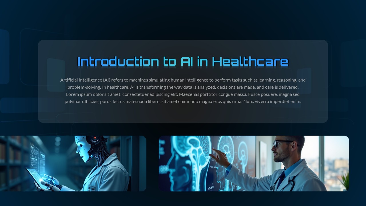 Artificial Intelligence in Healthcare PowerPoint Templates - SlideKit