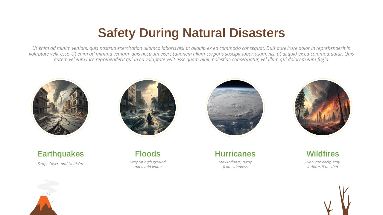 Natural Disaster Safety Presentation Template for PowerPoint & Google ...