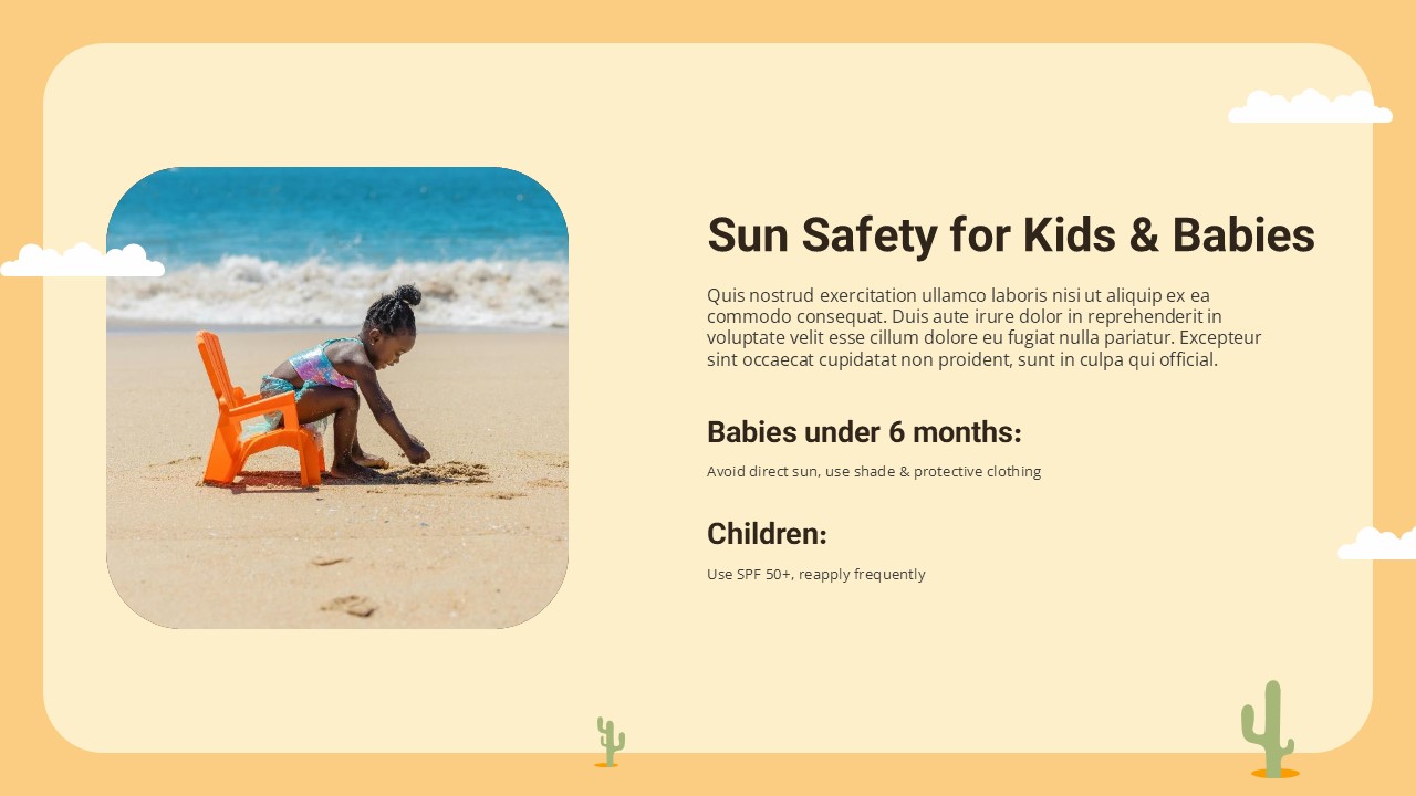 Sun Safety for Kids And Babies PPT And Google Slides - SlideKit