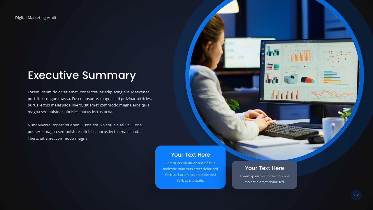 Digital Marketing Audit Template for PowerPoint & Google Slides - SlideKit