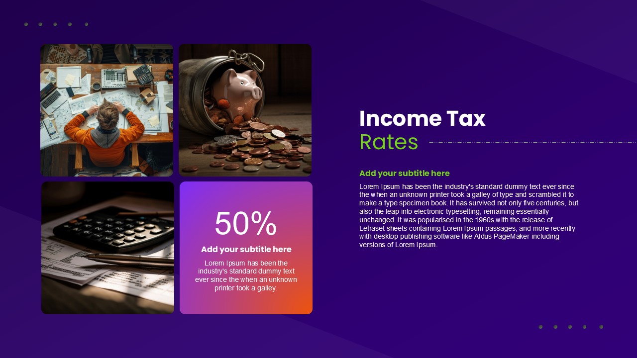 Income Tax Rates PowerPoint and Google Slides - SlideKit