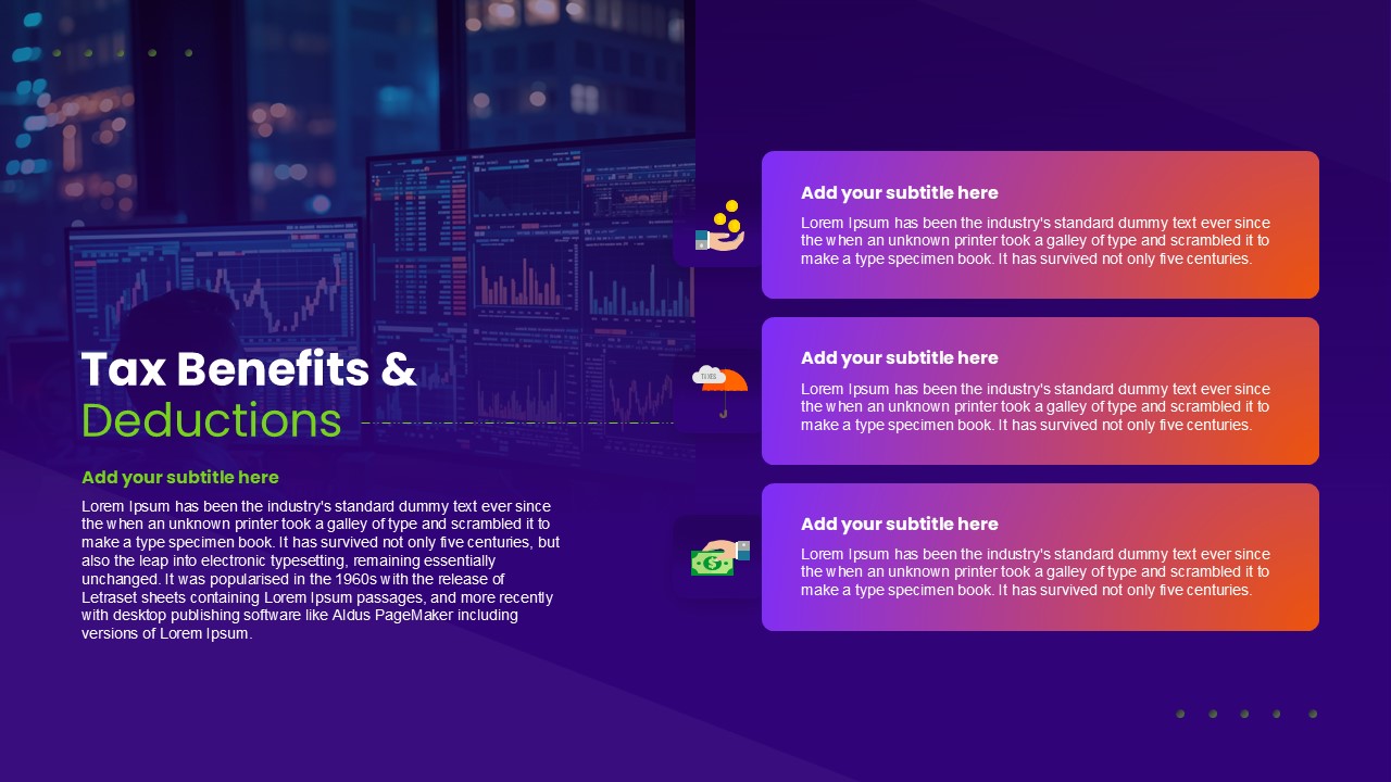 Tax Benefits and Deductions PowerPoint and Google Slides - SlideKit