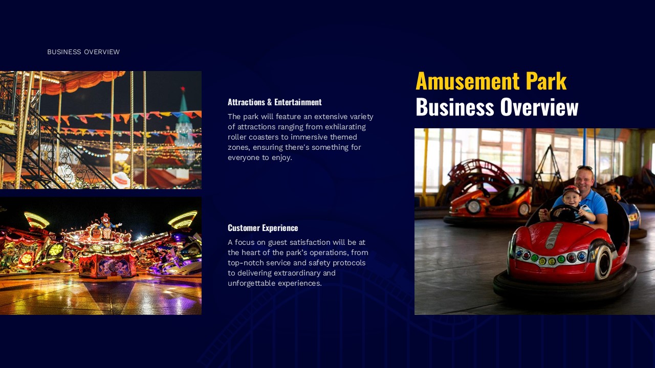 Amusement Park Business Plan Template for PPT & Google Slides