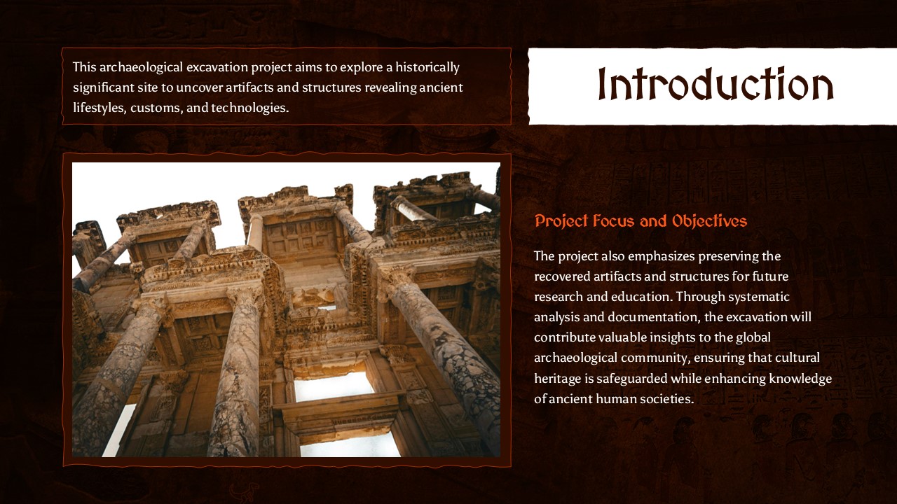 Archaeological Excavation Project Proposal PPT & Google Slides
