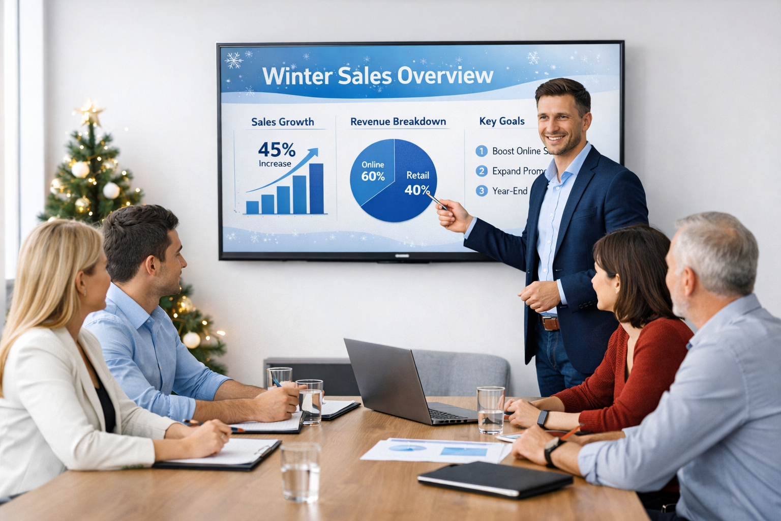 Cool PowerPoint Templates for Festive Year-End Slides