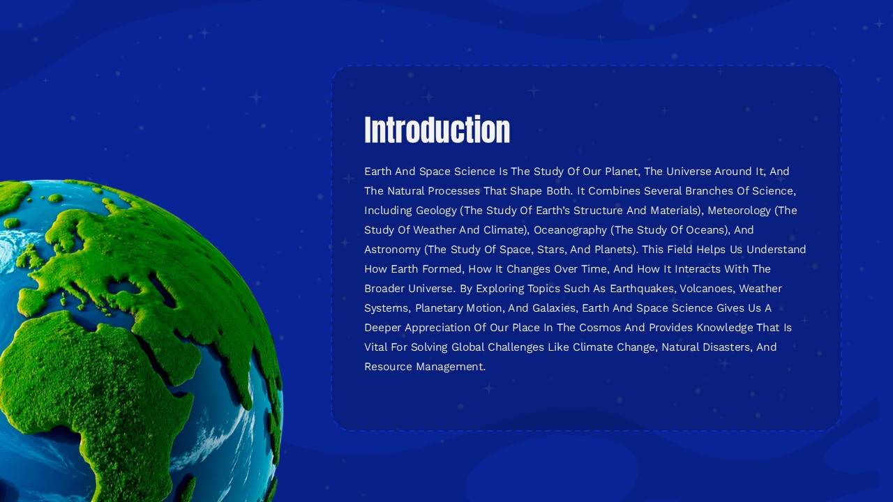 Free Earth and Space Science Template for PPT & Google Slides