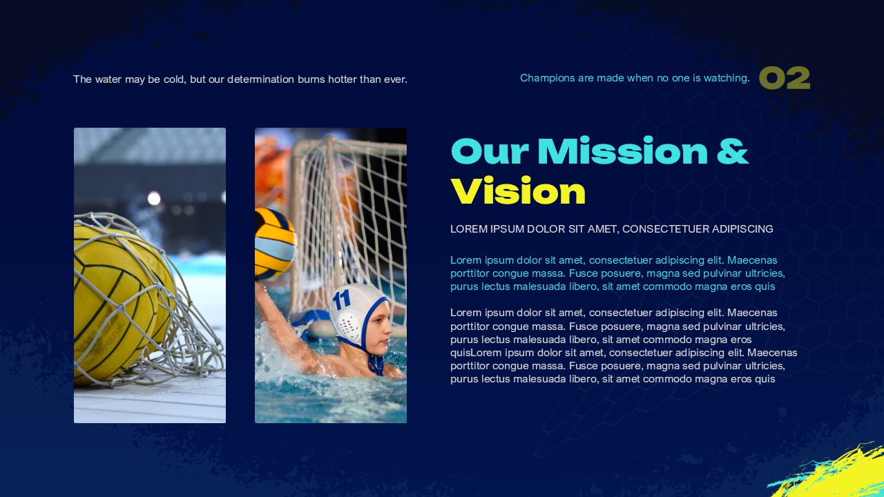 Free Water Polo Sports Club Template for PPT & Google Slides