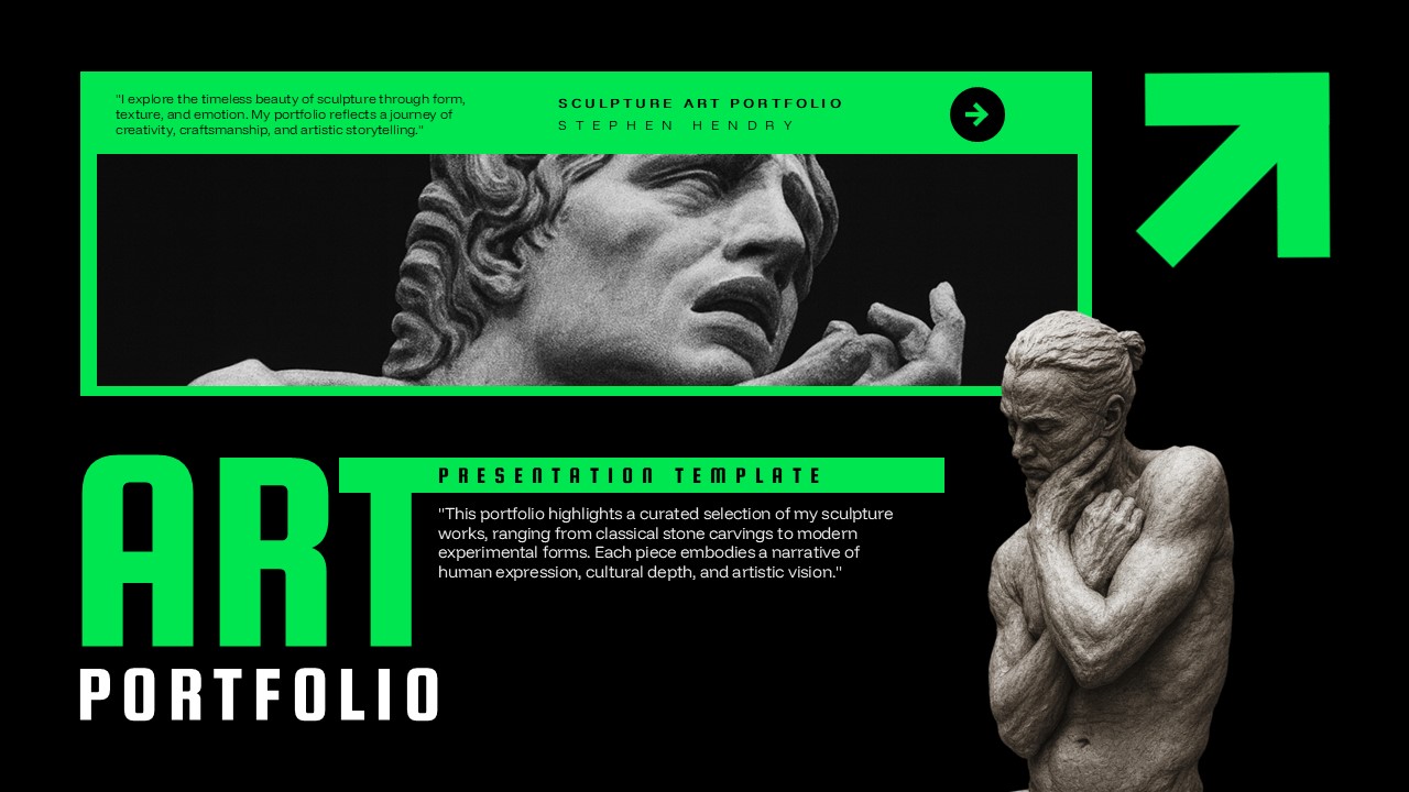 Art Portfolio Presentation Template for PowerPoint & Google Slides ...